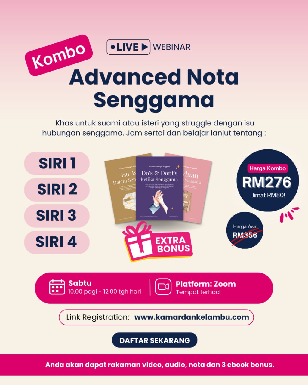 Modul Advanced Nota Senggama - Kamardankelambu.com